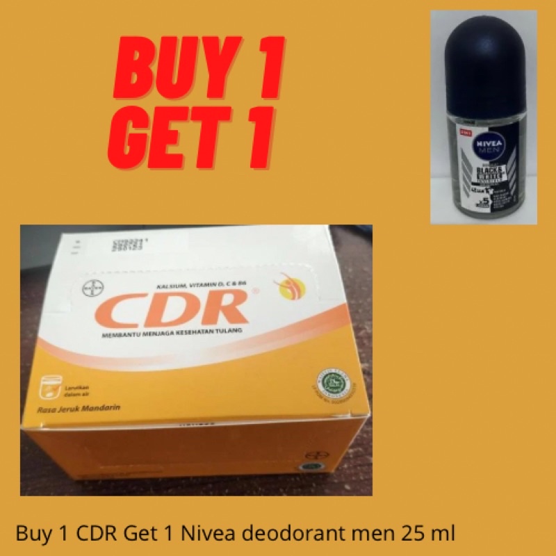 Jual CDR 1 kotak isi 24 sachet free 1 nivea deo men 25 ml | Shopee Indonesia
