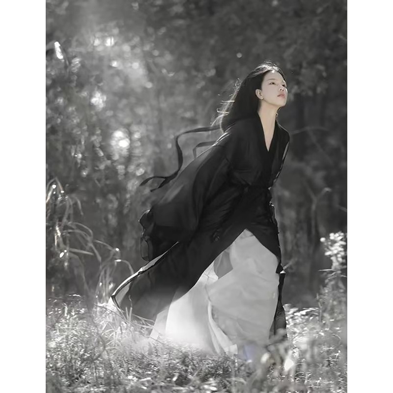 Jual Hanfu Traditional Dress Women Chinese Hanfu Black Set Female ...