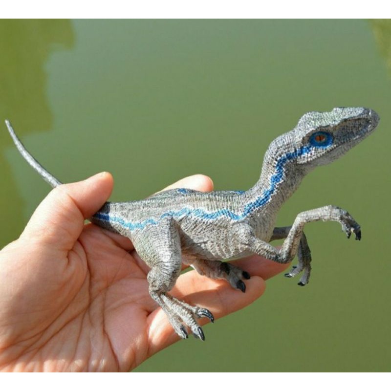 Jual Mainan dinosaurus jurassic world velociraptor kecil blue mainan ...