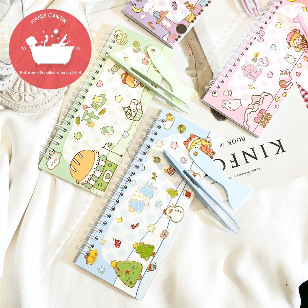 Jual BUKU SPIRAL SENMU ukuran 25 x 10 cm ZC-AM35 free penjepit kertas ...