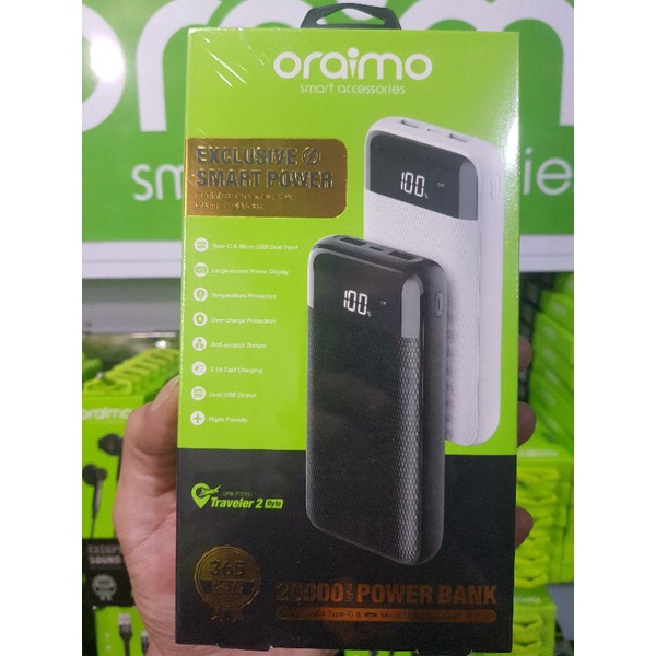 Jual ORAIMO POWERBANK Power bank 20000 mAh Dual Input OPB-P205D ...