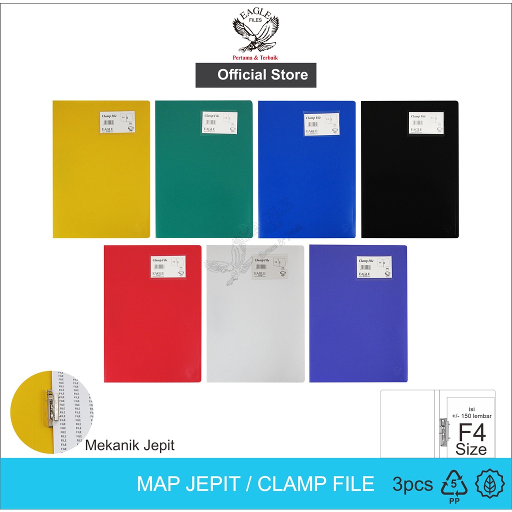 Jual Map Jepit EAGLEFiles F4 Clamp File Clip File Map Plastik Snelhecter Isi 3 Pcs | Shopee ...