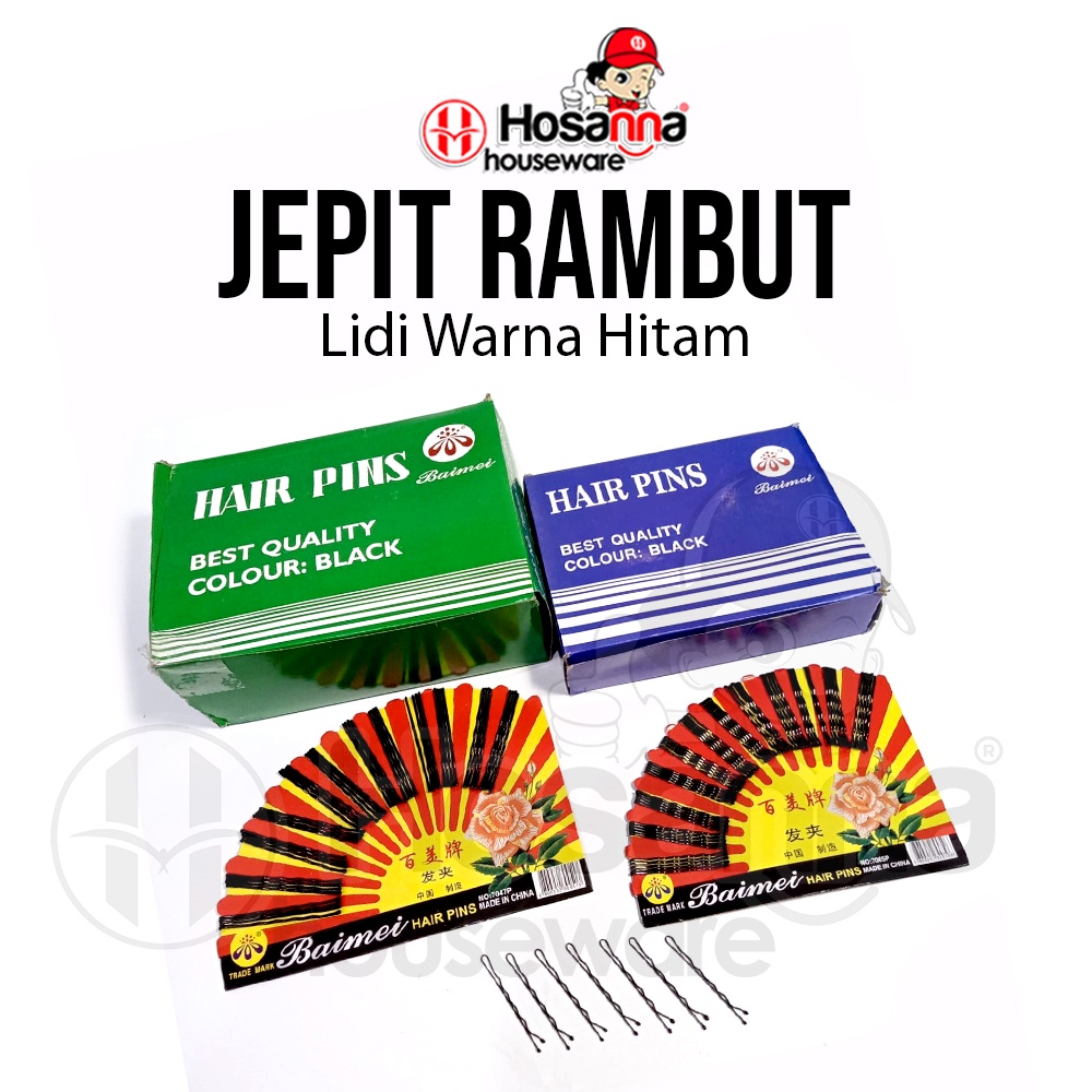 Jual Jepit Rambut Lidi Warna Hitam / Hair Grips Hitam Murah | Shopee ...