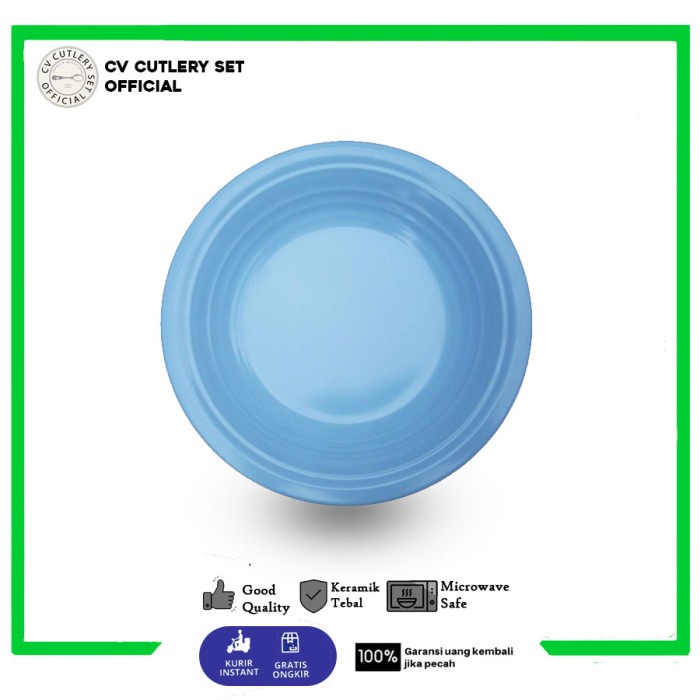 Jual Piring Rawon 8.5" inch Biru MELAMINE G2309 Piring Dapur Masak ...