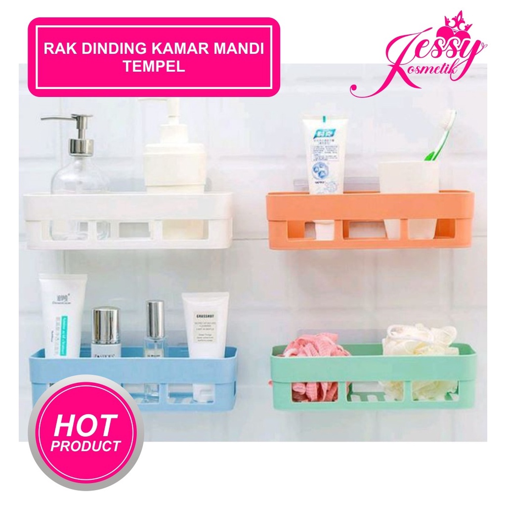 Jual [200gr] RAK TOILET PLASTIK DINDING TEMPEL || RAK DAPUR PENYIMPANAN ...