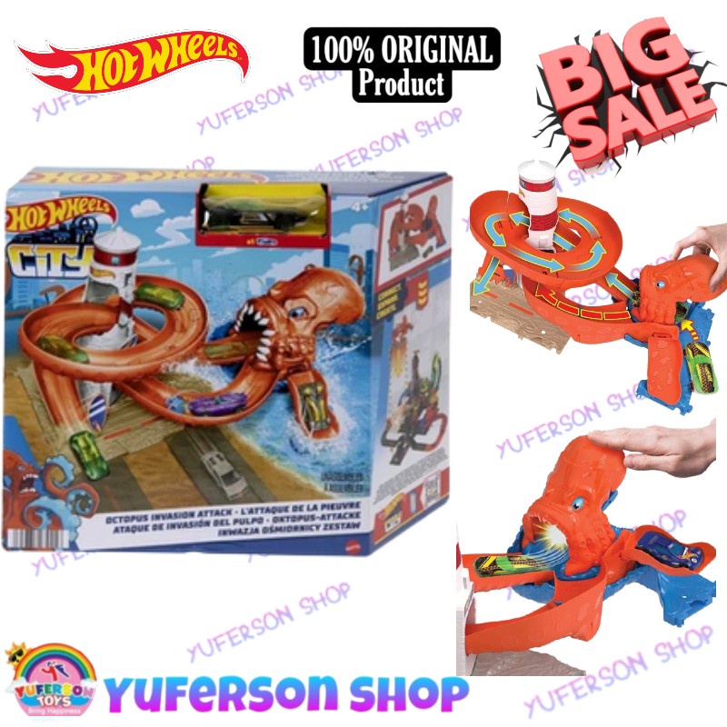 Jual Hotwheels City Octopus Invasion Attack Playset with 1 Car | Shopee ...