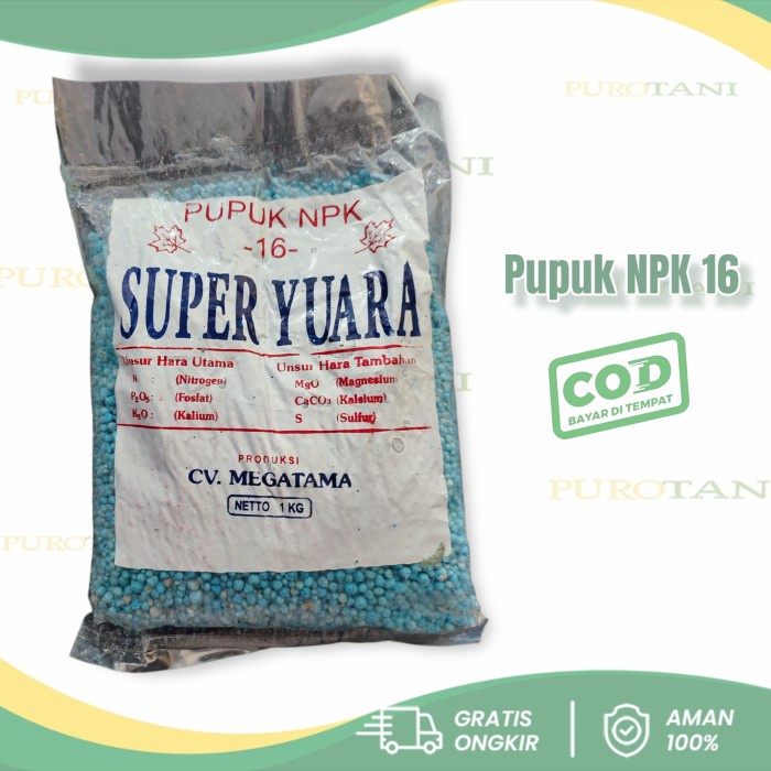 Jual Pupuk NPK 16-16-16 Pupuk NPK Biru Super Yuara mempercepat Tumbuh ...