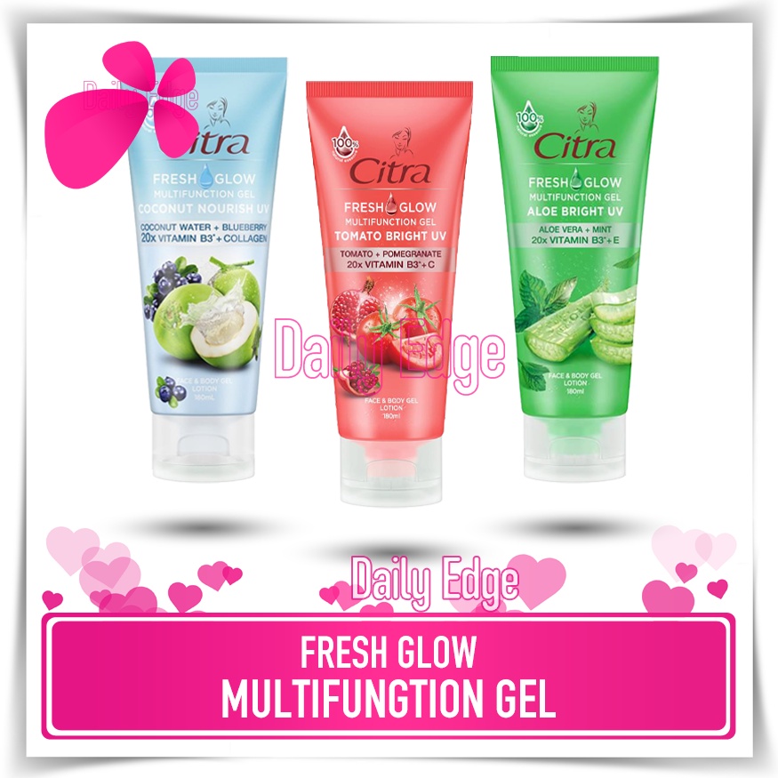 Jual Citra Fresh Glow Multifungtion Gel Tomato Aloe Vera Coconut 180 mL ...