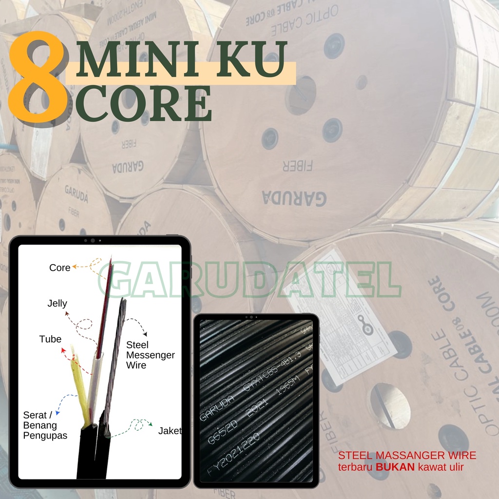 Jual Kabel Udara Fig-8 Garuda Fiber MINI 8 Core 2.000M | Shopee Indonesia