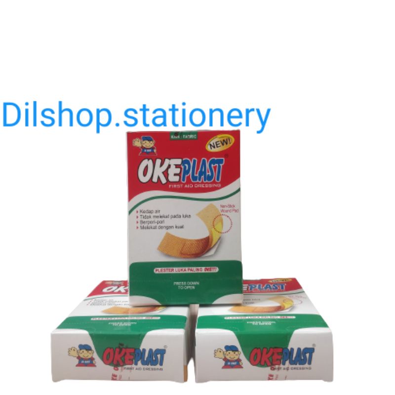 Jual oke plast plaster luka 1box / 100 pcs okeplast plaster luka ...