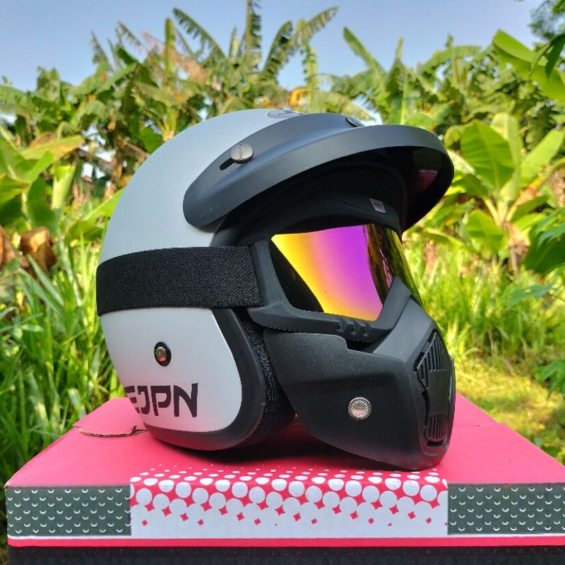 Jual HELM BOGO JPN SILVER DOFF ORIGINAL SNI | Shopee Indonesia