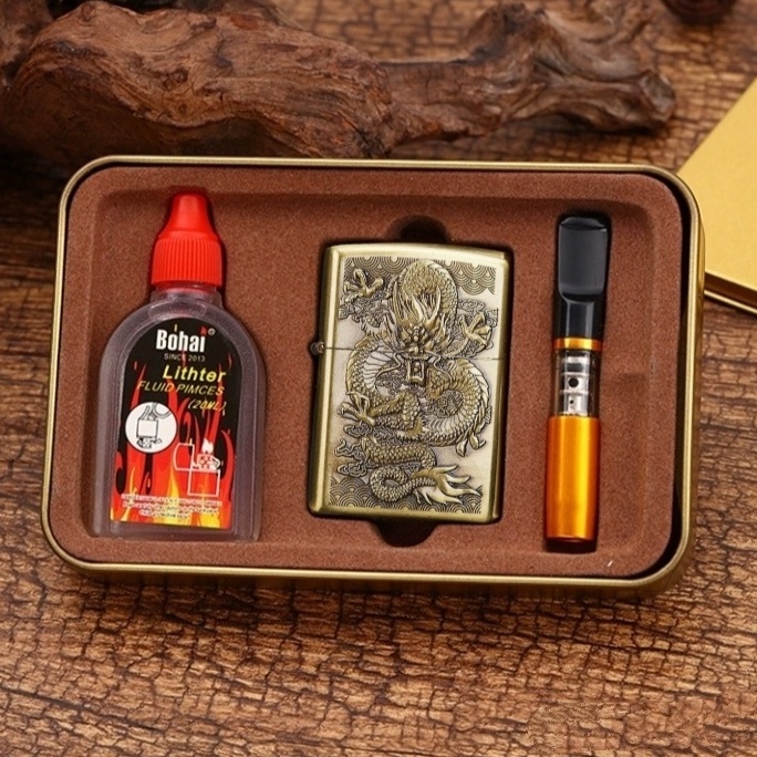 Jual Korek api Mancis Sumbu Roda Motif Naga 1509 / Korek Mini / Korek ...