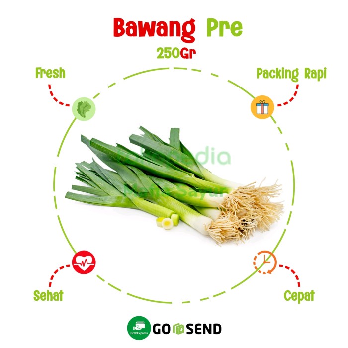 Jual DAUN BAWANG PRE PER IKAT / GODONG PRE / LEEK / FRESH VEGETABLE ...