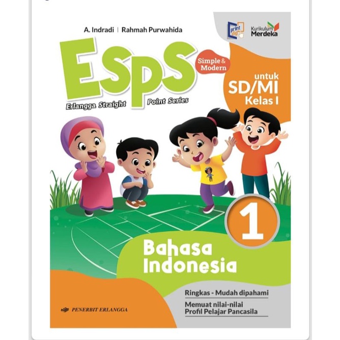 Jual Buku Bahasa Indonesia kelas 1 SD MI Kurikulum Merdeka - Erlangga | Shopee Indonesia