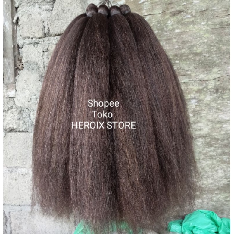 Jual Rambut cemara brontok coklat(mix hitam dan coklat) ukuran 50cm ...