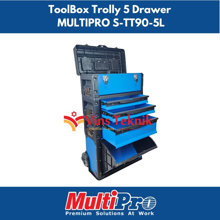 Jual Toolbox Trolly 5 Drawer S-Tt90 Tool Box 5 Susun 5L Mutlipro ...