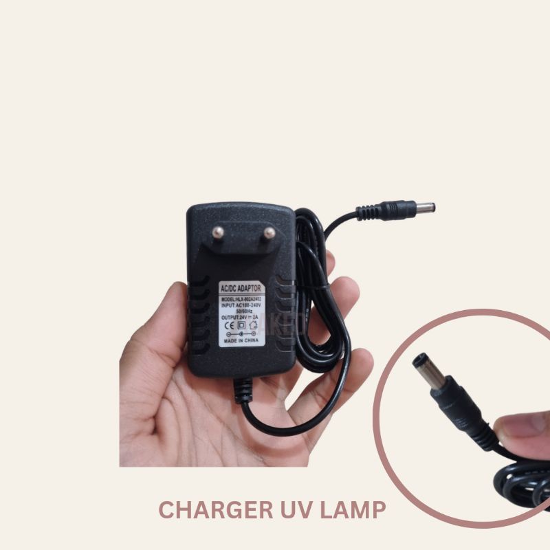 Jual Adaptor Casan Nail UV lamp Charger uv lamp nail dryer nail art ...