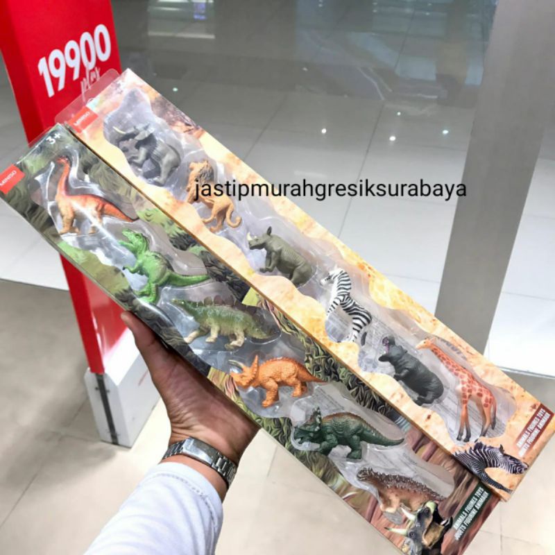 Jual ANIMAL FIGURE TOYS MINISO DINOSAUR JUNGLE MAINAN MINISO | Shopee ...