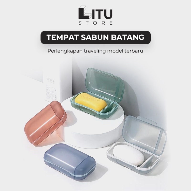 Jual rak kotak tempat sabun batang travel portable soap box dengan ...