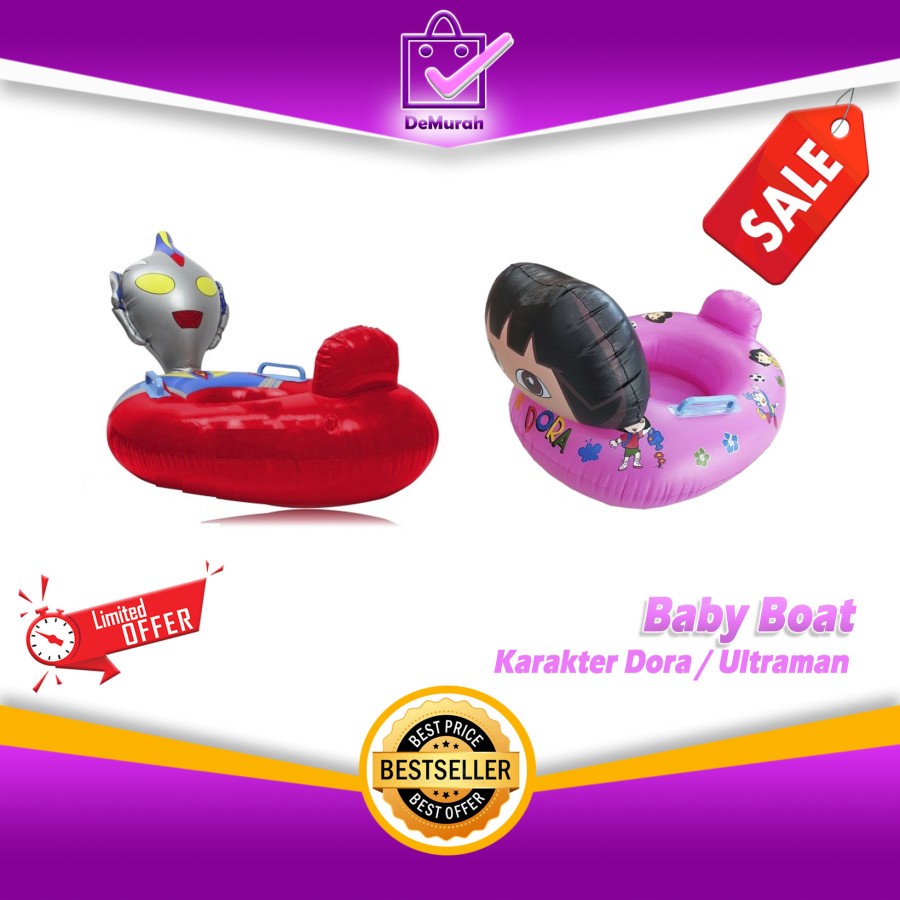 Jual Baby Boat Ban Pelampung Renang Anak Karakter Dora / Ultraman Dll ...