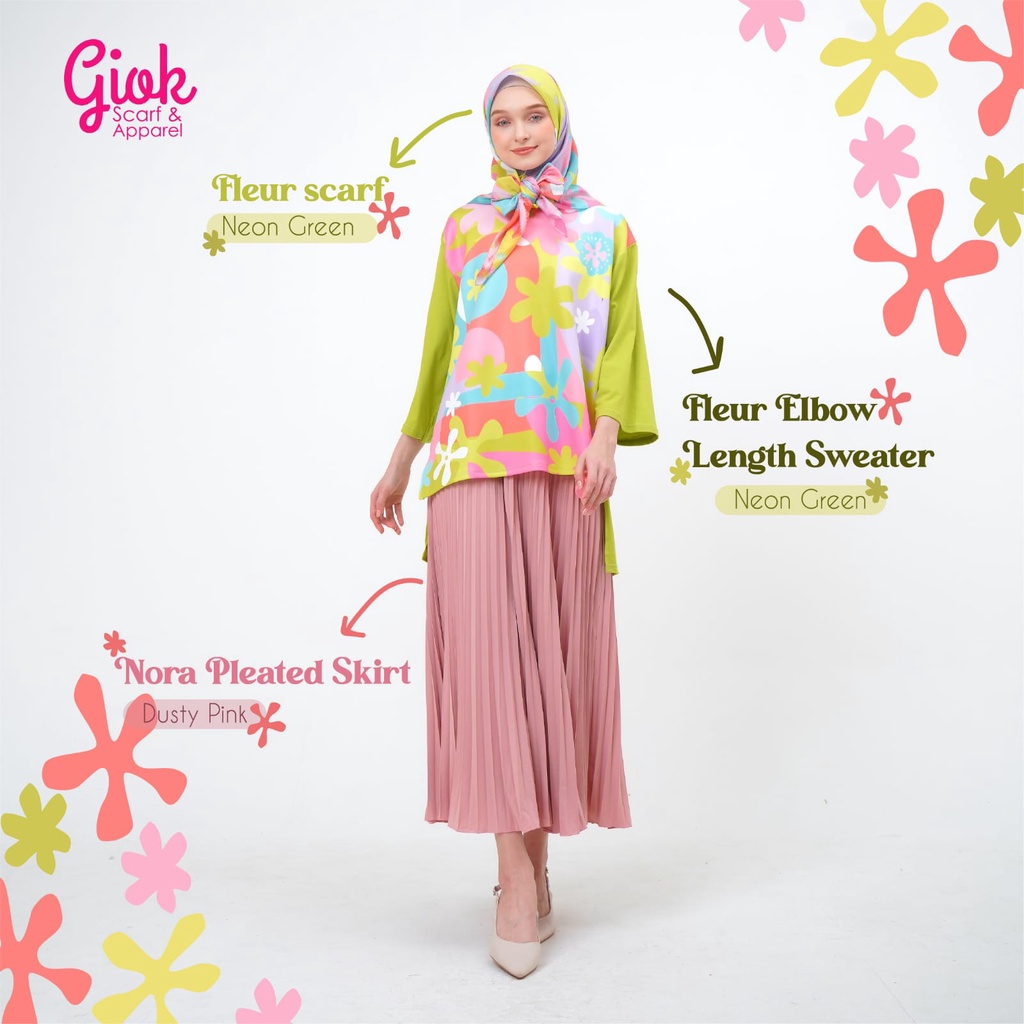 Jual Fleur Neon Green Elbow Length Sweater by Giok Apparel | Shopee ...