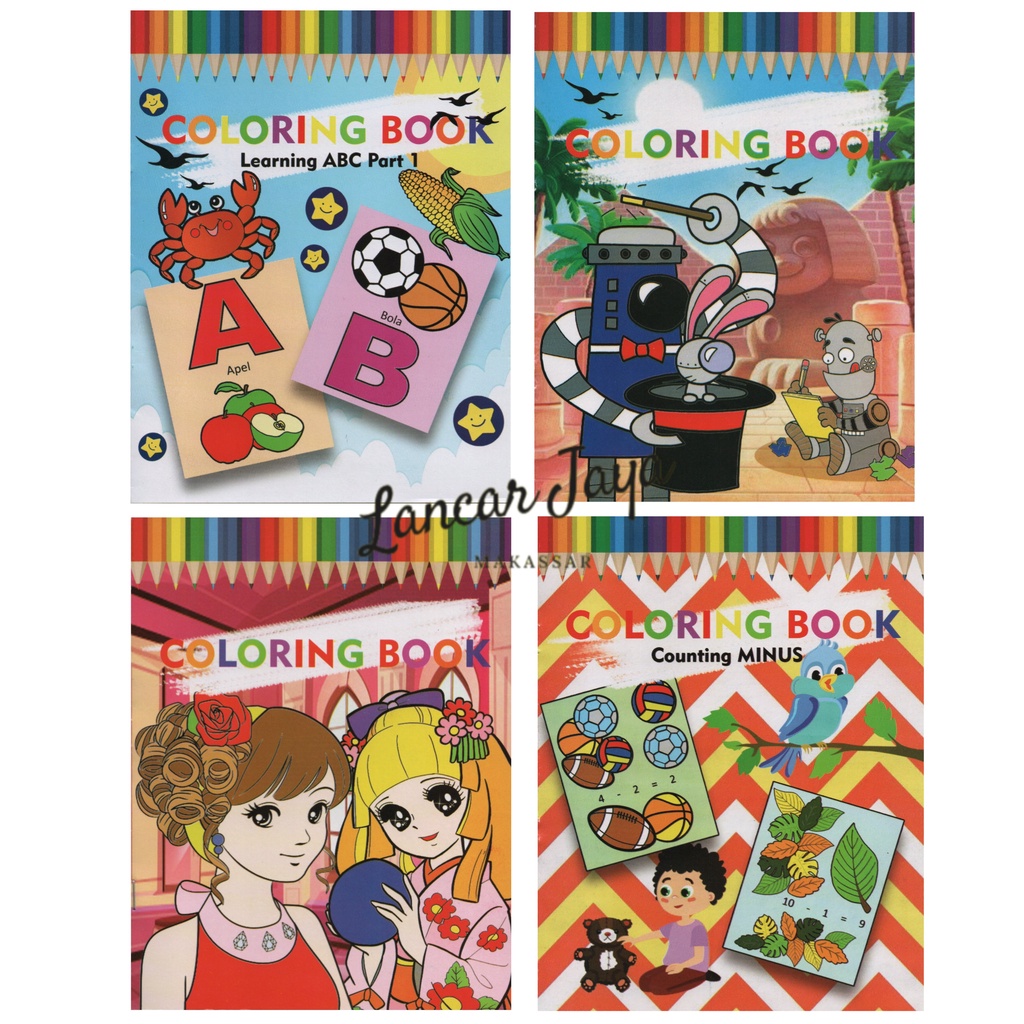 Jual Buku Mewarnai Inter Fancy IF-B9S Coloring Book 9 Serie | Shopee ...