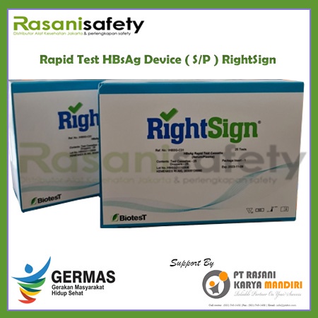 Jual RightSign Device Test HBsAg Isi 25 Alat Tes Cek Uji Deteksi Cepat ...