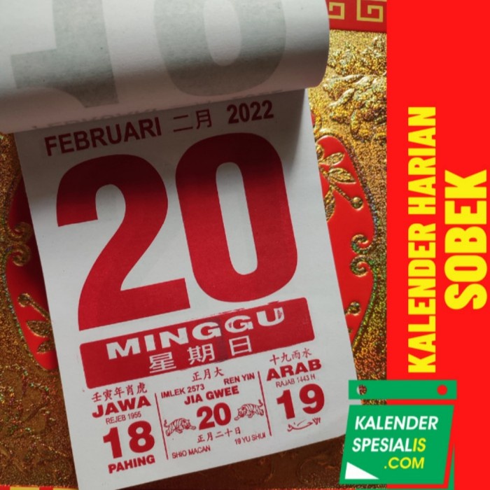Jual @#@#@#] KALENDER SOBEK HARIAN 2022 | Shopee Indonesia