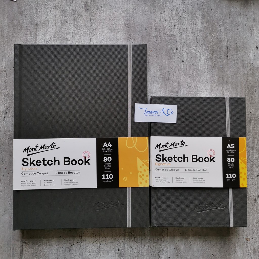 Jual MONT MARTE HARDBOUND SKETCH BOOK 110GSM A4/A5 | Shopee Indonesia