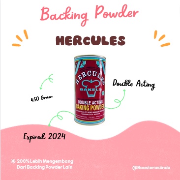 Jual Baking Powder Hercules Double Acting 450g Tepung Pengembang Kue ...