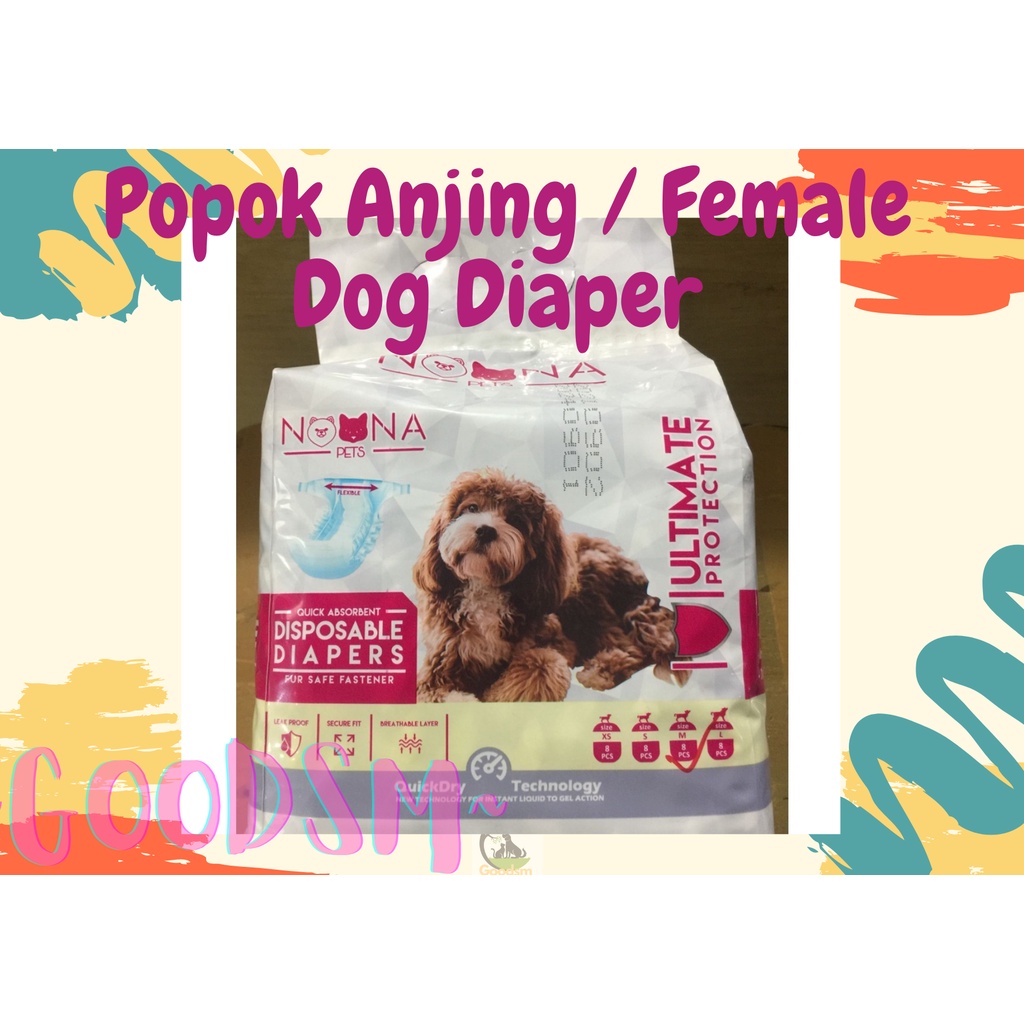 Jual Popok Pampers Anjing Betina Female Dog Diapers Noona Pets | Shopee ...