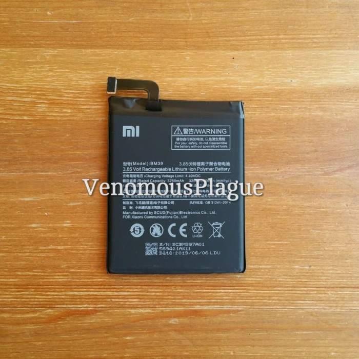 Jual Battery Baterai XIAOMI Mi6 Mi 6 BM39 BM 39 ORIGINAL 100% | Shopee ...