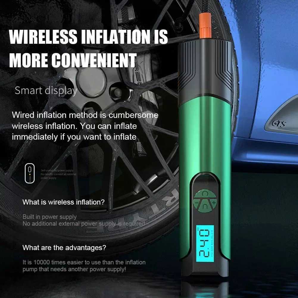 Jual Pompa Angin Digital Handheld Electric Tire Inflator 12V 4000mAh ...