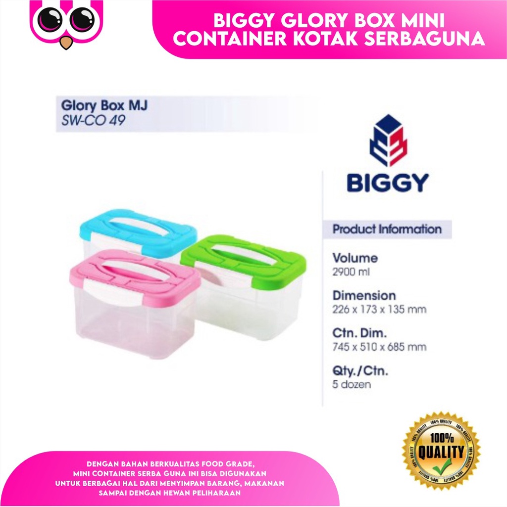 Jual BIGGY GLORY BOX MINI CONTAINER KOTAK SERBAGUNA | Shopee Indonesia