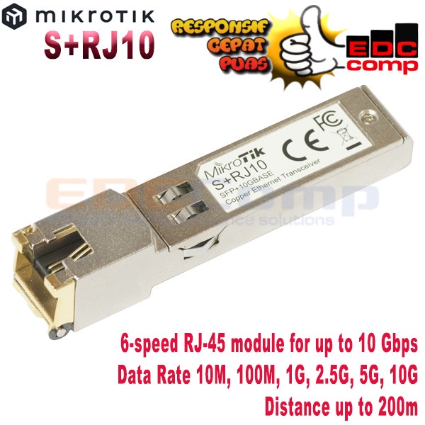 Jual Mikrotik S+RJ10 | SFP to RJ45 module 10Gbps | Shopee Indonesia