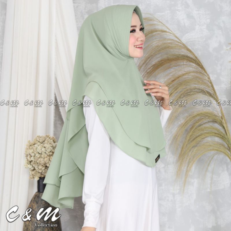 Jual HIJAB OVAL JILBAB DUA LAYER LIVIA CERUTY BABYDOL PREMIUM | Shopee ...
