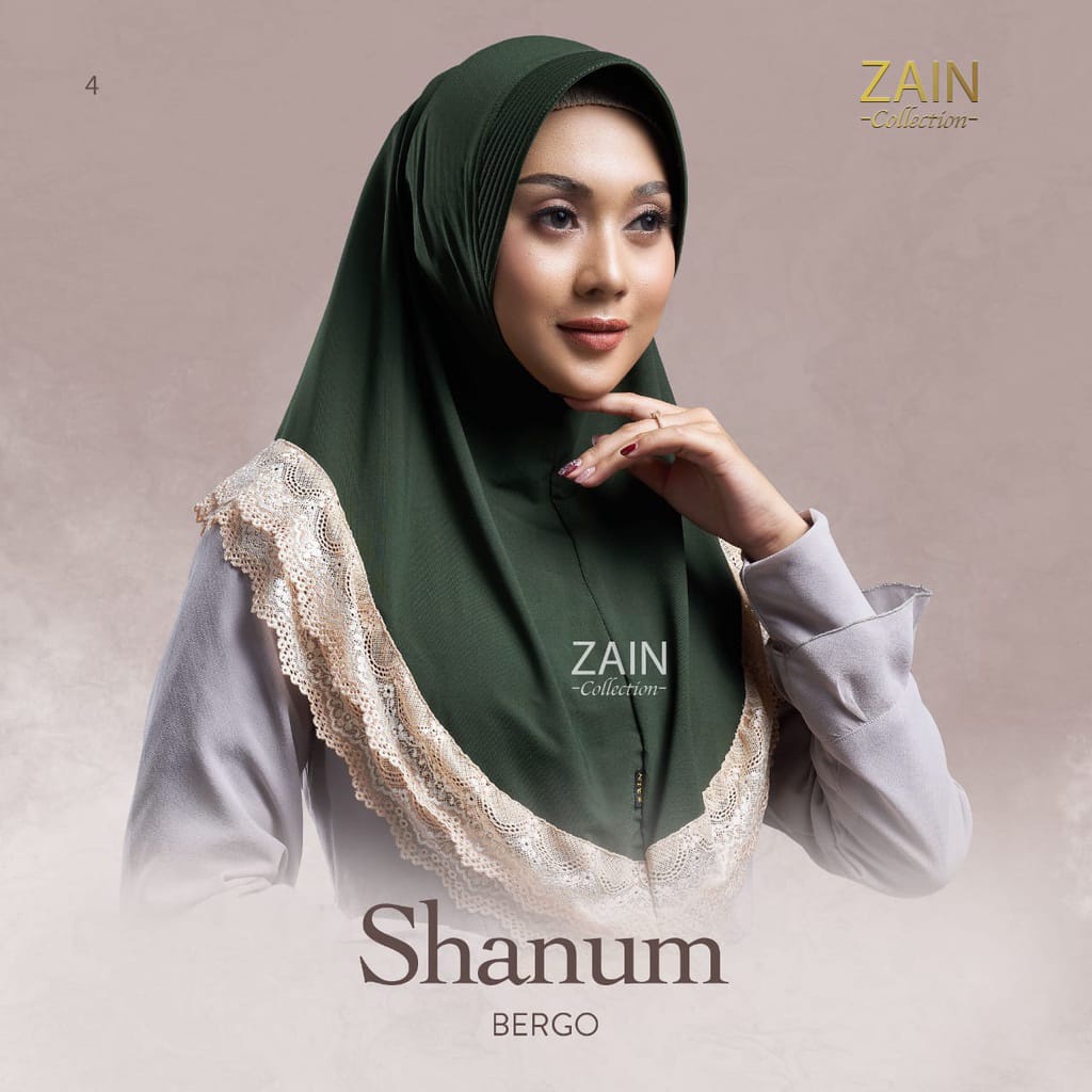 Jual Jilbab Instan Bergo Shanum Ori Zain Collection BY QOID | Shopee ...