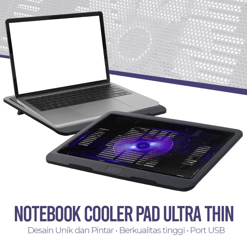 Jual Notebook Cooler Pad Laptop Ultra Thin Radiator Cooling Base ...