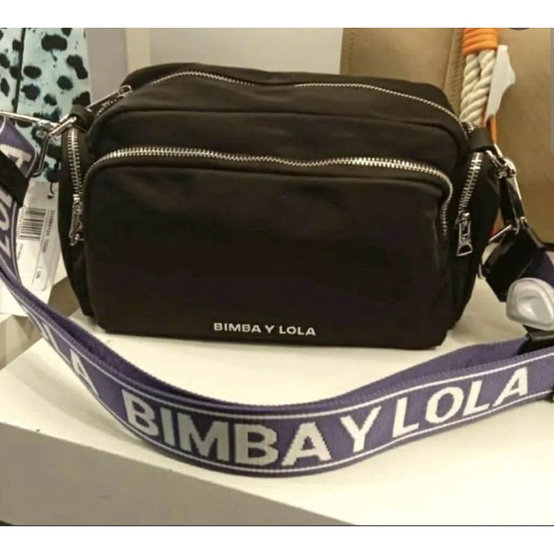 Jual tas byl hitam strap ungu | Shopee Indonesia