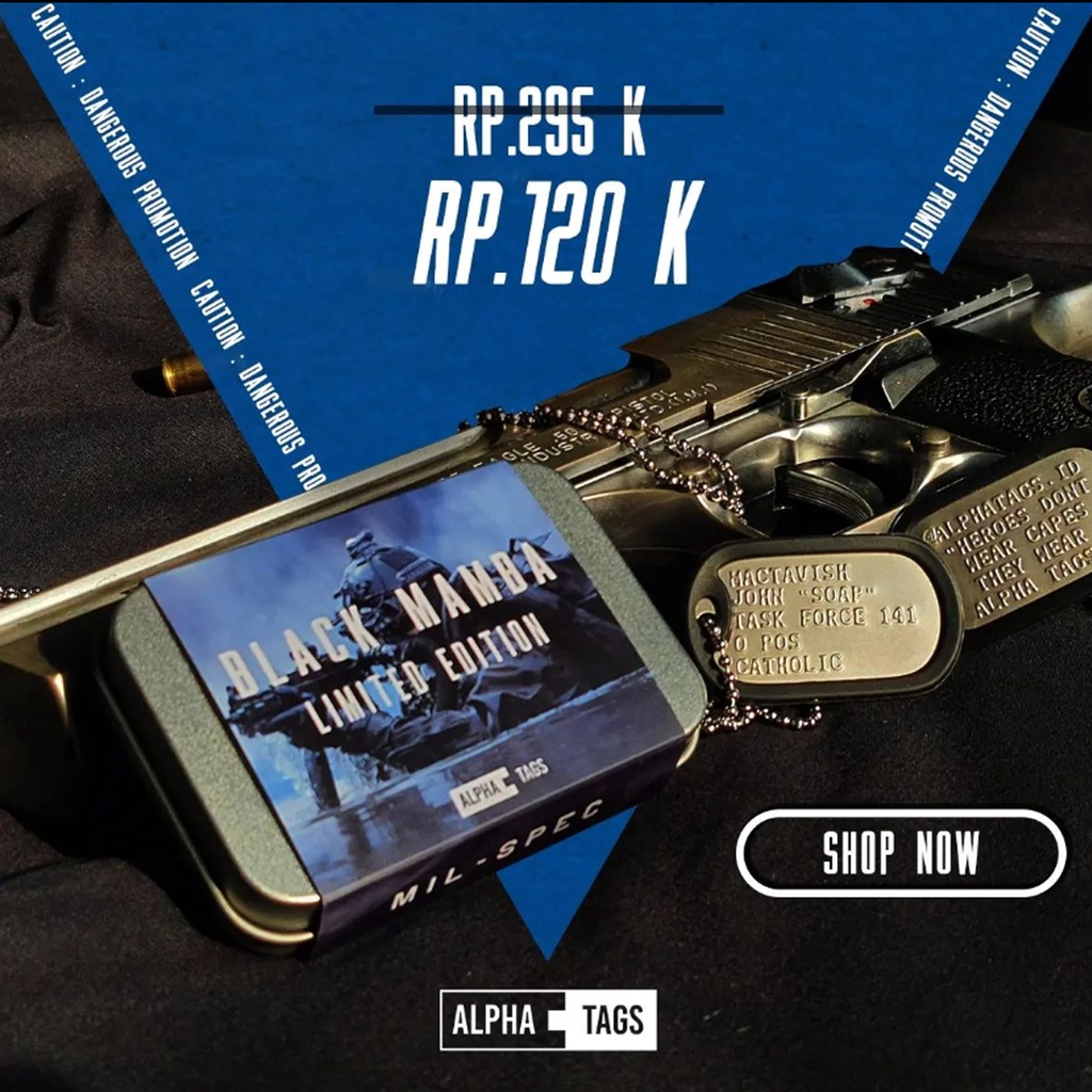 Jual Dog tag 1 keping , tags only dogtags standar america, custom ...