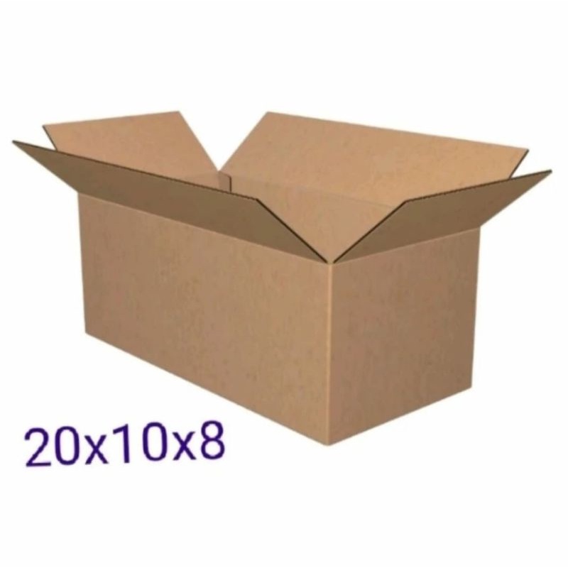 Jual Kardus Box Uk 20x10x8 Kotak Packaging Baru Polos | Shopee Indonesia