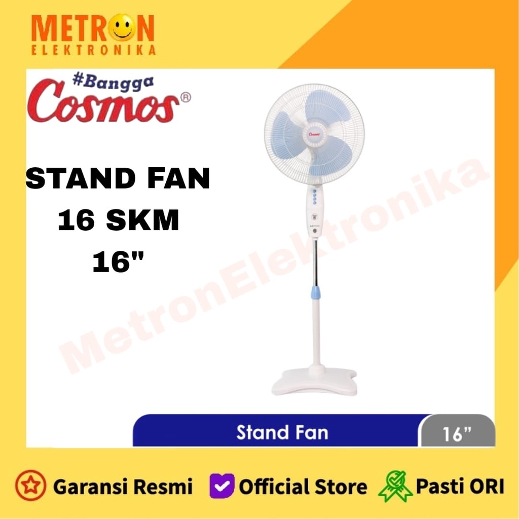 Jual COSMOS 16 SKM KIPAS ANGIN BERDIRI / STAND FAN 16 INCH 46 WATT ...