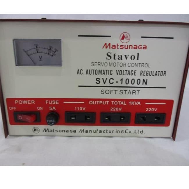 Jual Viral Stabilizer MATSUNAGA Stavol 1000 watt Servo Motor/Soft Start/Regulator | Shopee Indonesia