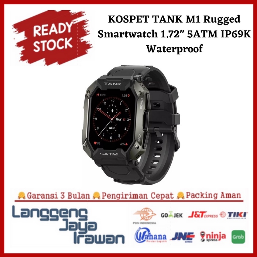 Jual KOSPET TANK M1 Rugged Smartwatch 1.72" 5ATM IP69K Waterproof ...