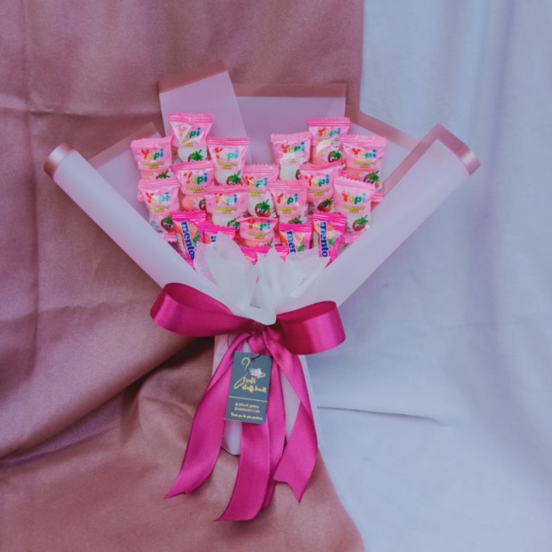 Jual BUKET PERMEN/BUKET ULANG TAHUN/BUKET IMUT/BUKET PERMEN AESTHETIC ...