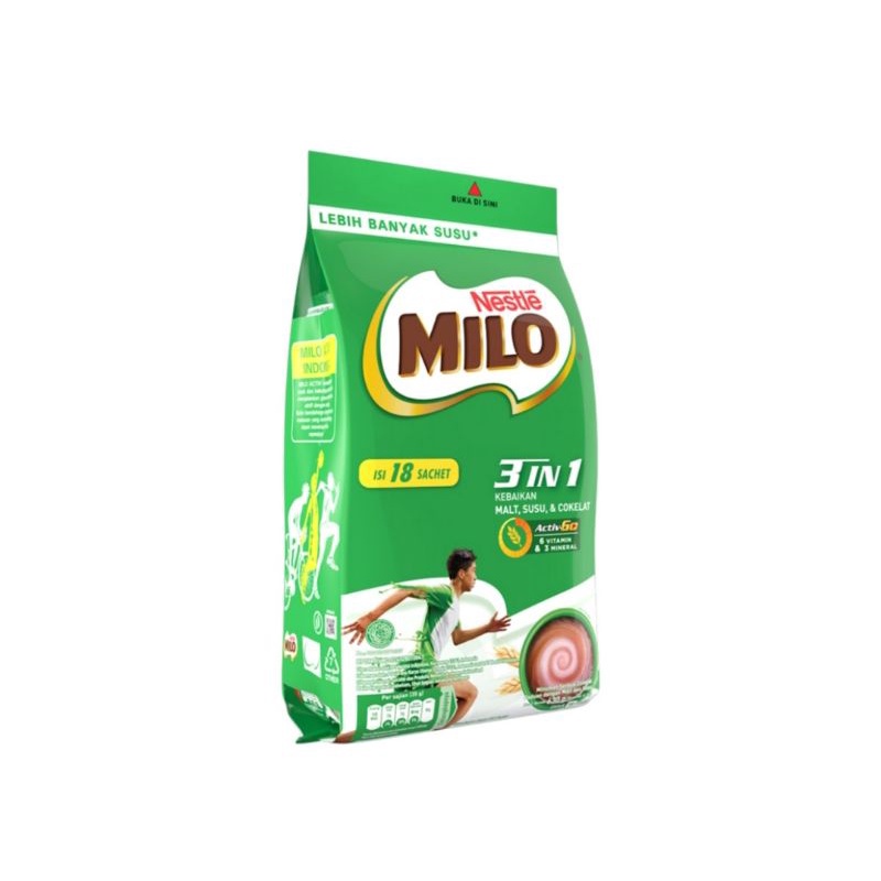 Jual Milo 3in1 Activ-Go Minuman Serbuk Coklat Isi 18 Sachet x 34g ...