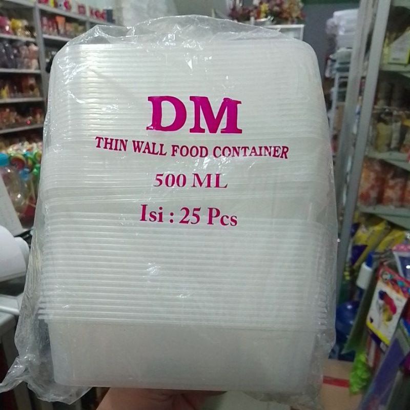 Jual DM - Kotak Makan Plastik / Thinwall / Food Container - DM/KlIRR ...
