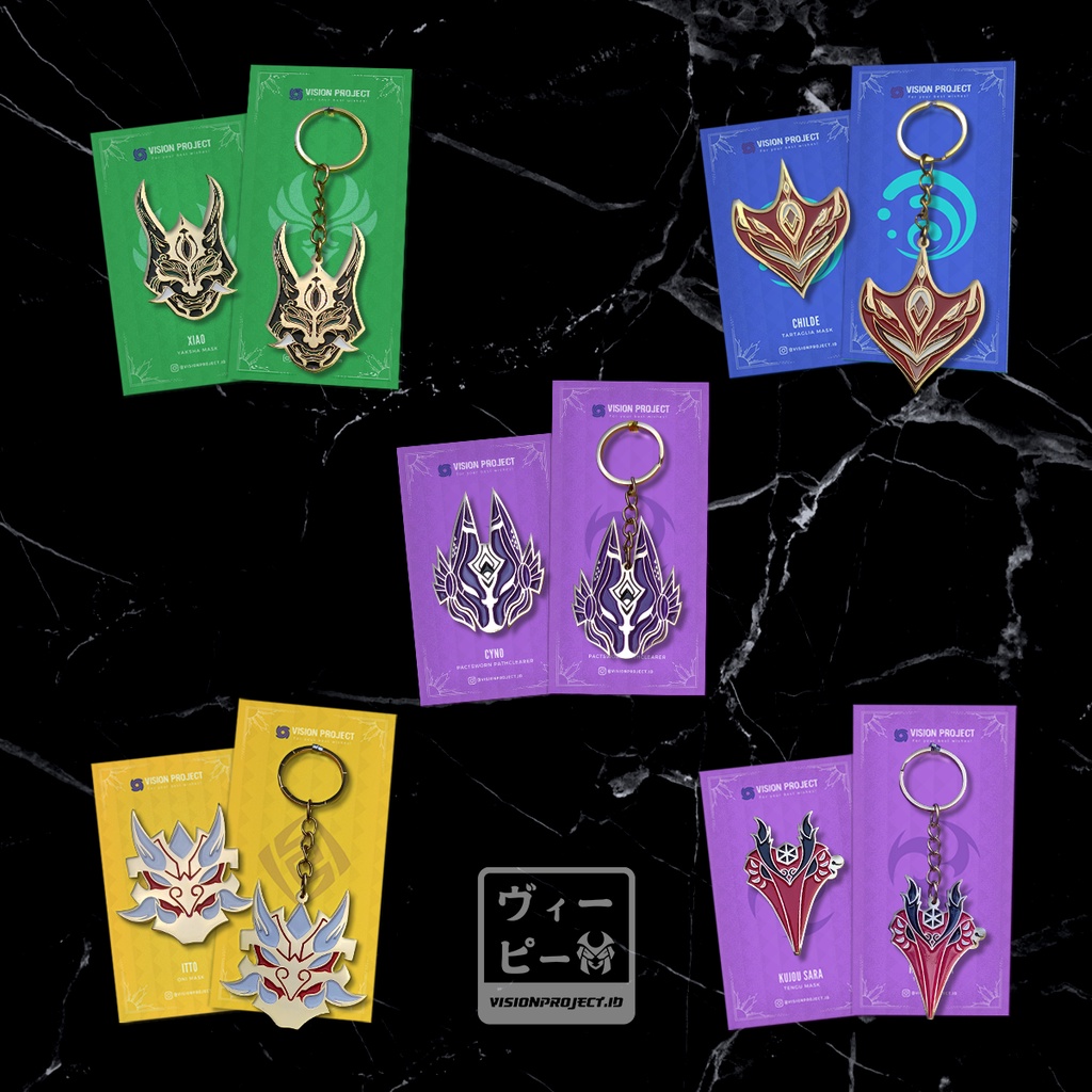 Jual (INTERNATIONAL ORDER) Soft Enamel Pin / Keychain Genshin Impact ...