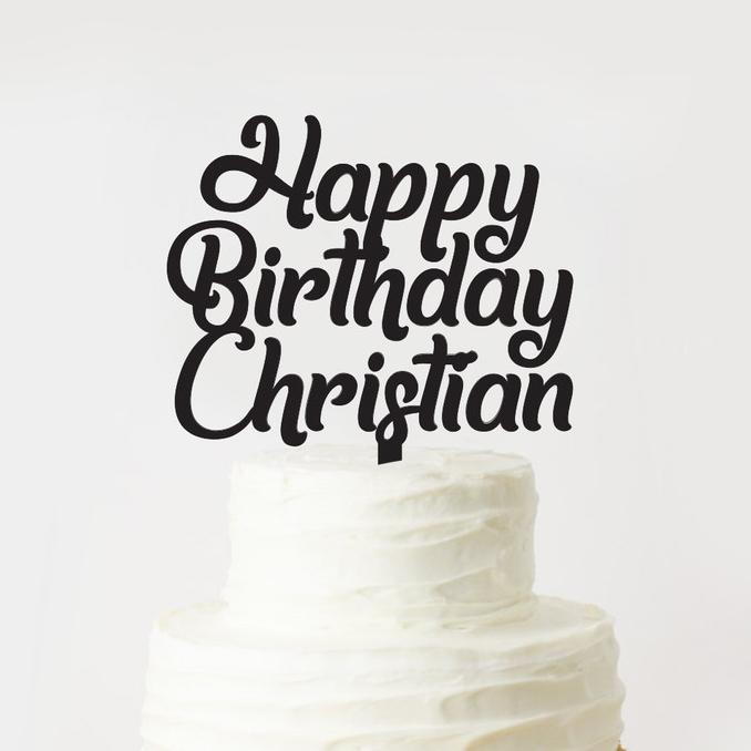 Jual [ COD ] CUSTOM CAKE TOPPER ACRYLIC / CUSTOM TOPPER KUE BIRTHDAY ...