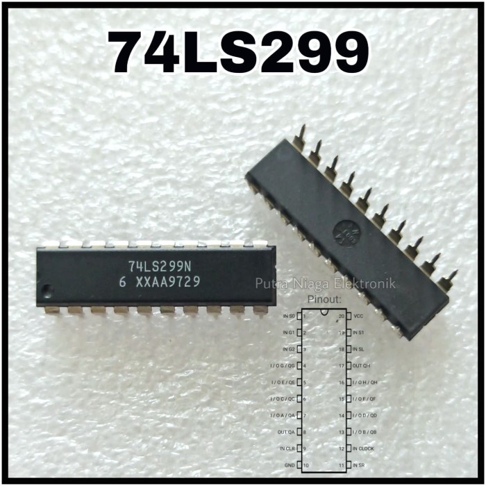 Jual ic TTL 74299 74LS299 74LS299N SN74LS299N Dip 16p putr4n14 dijamin | Shopee Indonesia